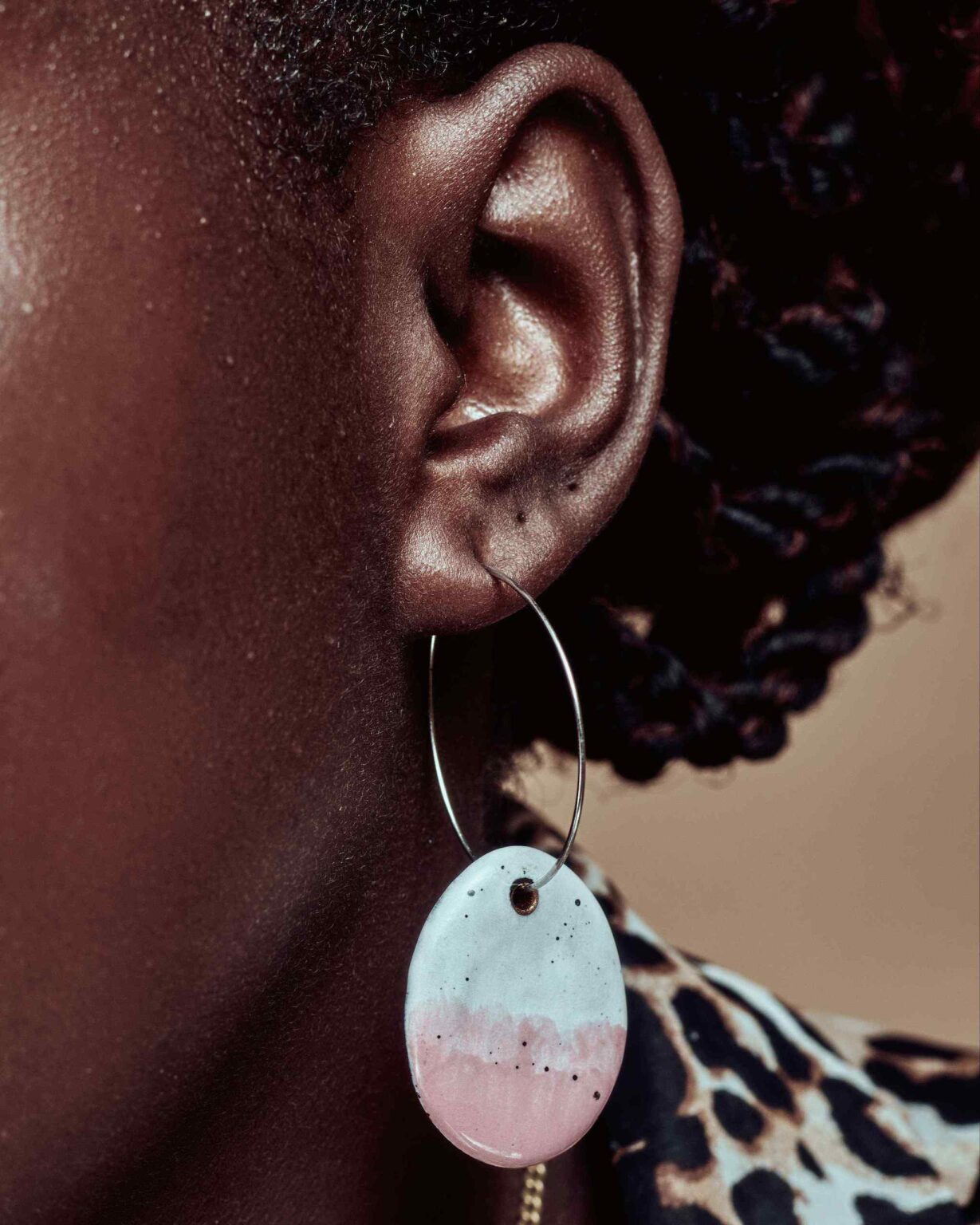 Tickle You Pink Ceramic Earrings - Darsamin